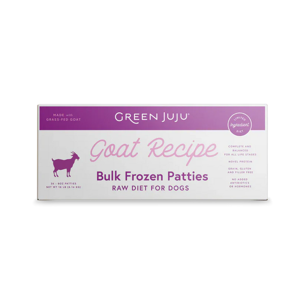 Green Juju - Frozen Goat Recipe - Raw Dog Food - 18 lb (PRE-ORDER-Loca ...