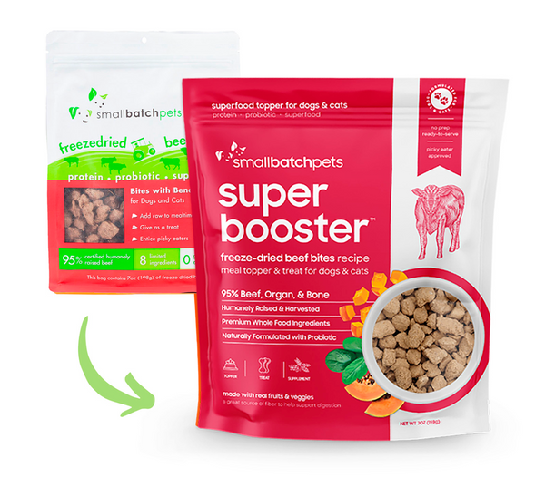 Small Batch - Freeze-Dried Super Booster Beef – The Modern Paws