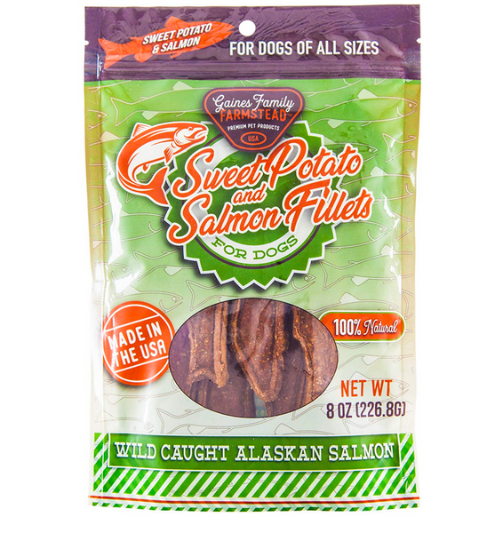 Gaines Family Farmstead - Sweet Potato & Salmon Fillets – The Modern Paws
